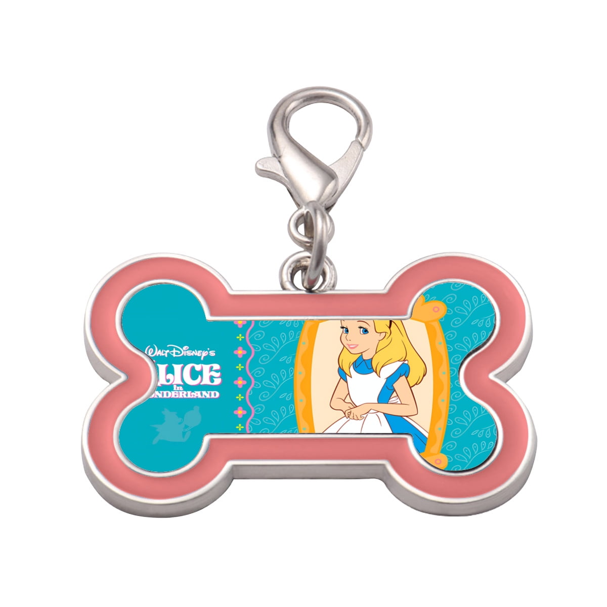 Alice in Wonderland Personalized collar decoration with dog bone print ...