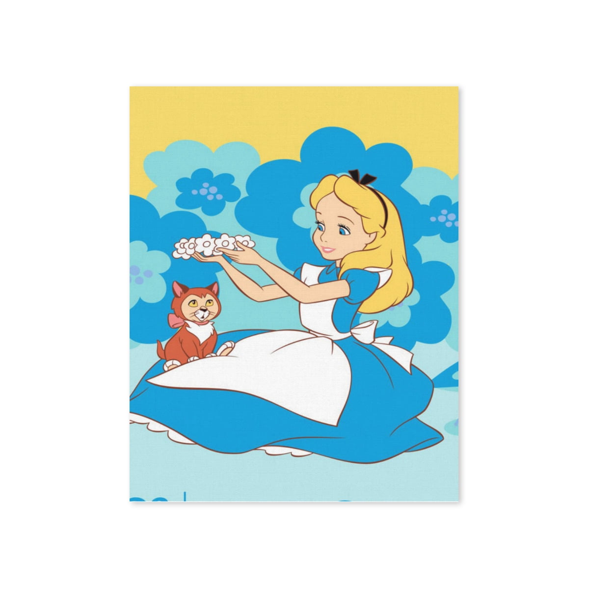 Alice in Wonderland Poster Wall Art -Bedroom Paintings Frameless ...