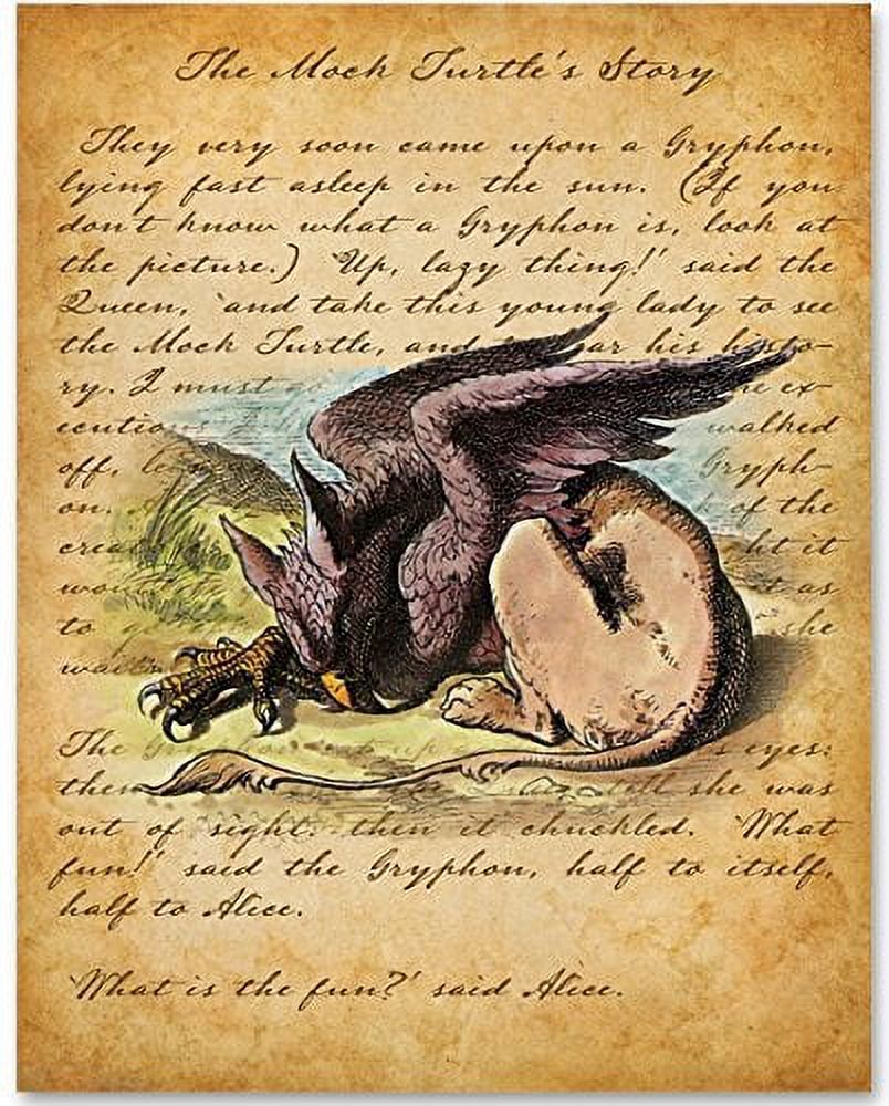 Alice in Wonderland - The Gryphon - 11x14 Unframed Alice in Wonderland ...