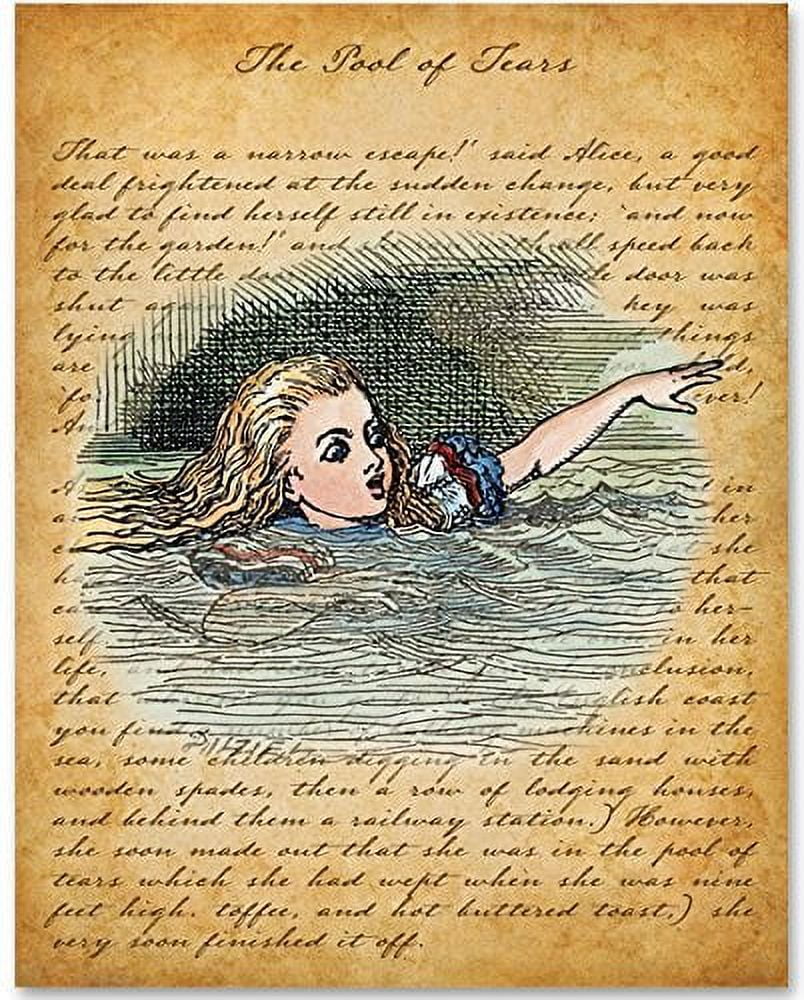Alice in Wonderland - The Pool of Tears - 11x14 Unframed Alice in ...