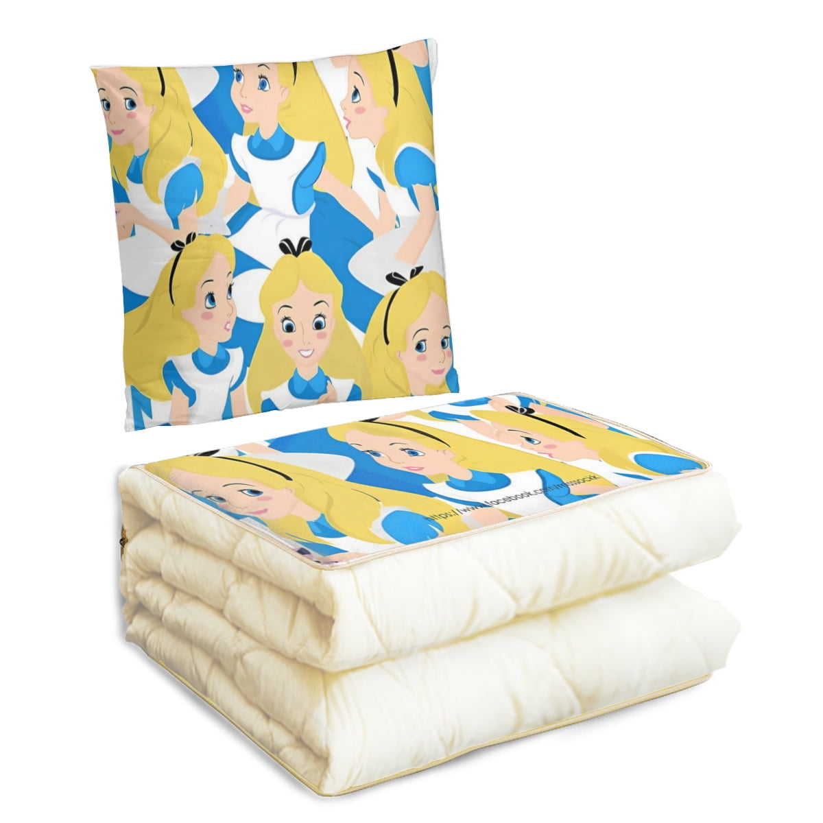 Alice in Wonderland Travel Blanket and Pillow Set Pillow Kids Gift ...