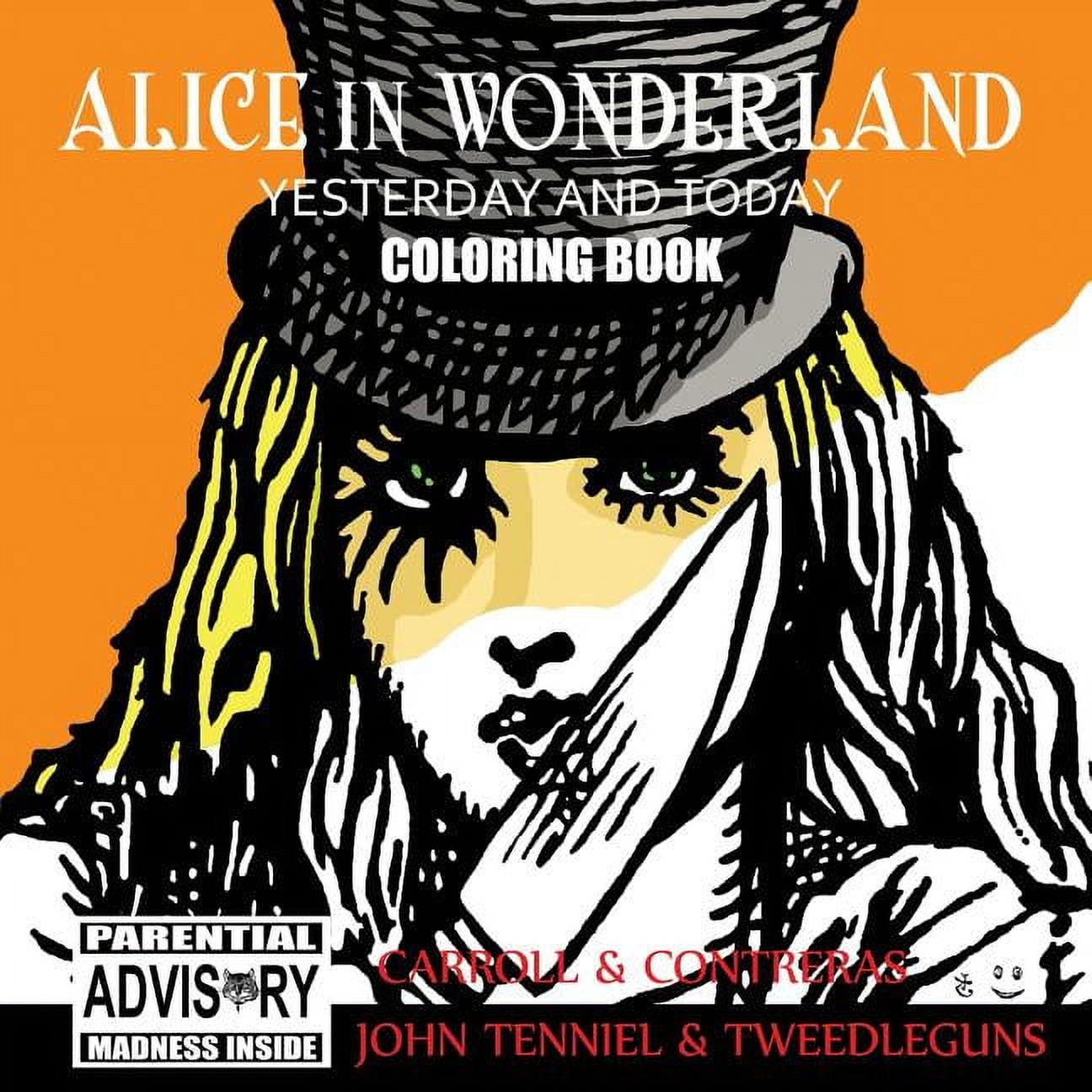 Alice in Wonderland Yesterday and Today Coloring Book (Paperback ...