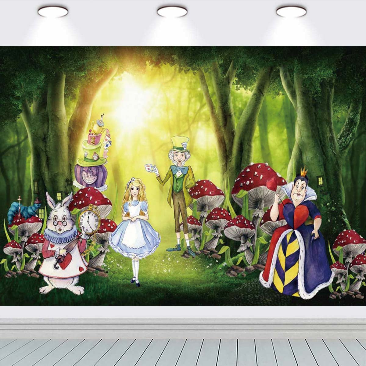 Alice in Wonderland school Background Banner Birthday Backdrop Party ...