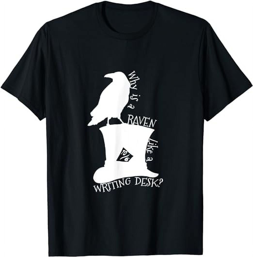 Alice in Wonderland the Mad Hatter Raven Riddle T-Shirt - Walmart.com