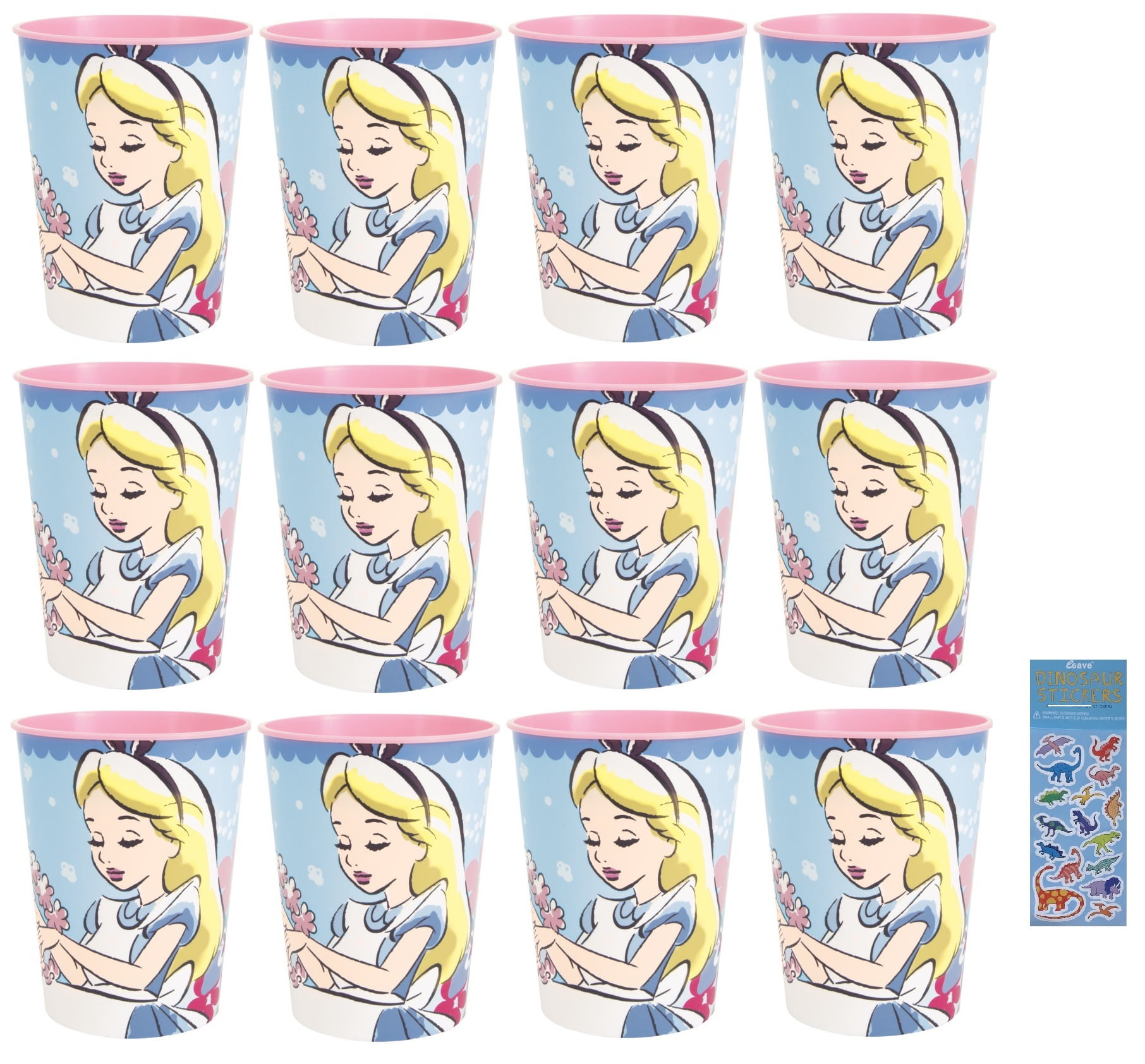 Unique Alice in Wonderland Birthday Party Supplies, 12 Reusable Plastic ...