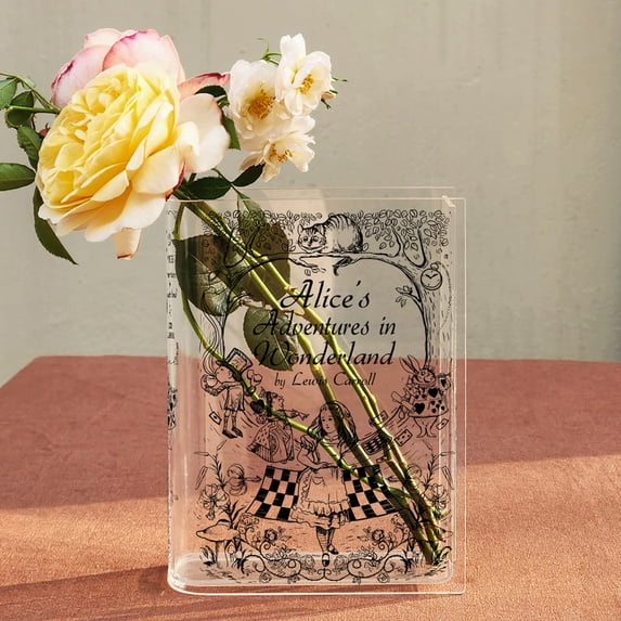 Alice's Adventures In Wonderland Acrylic Book Vase, Acrylic Book Vase ...