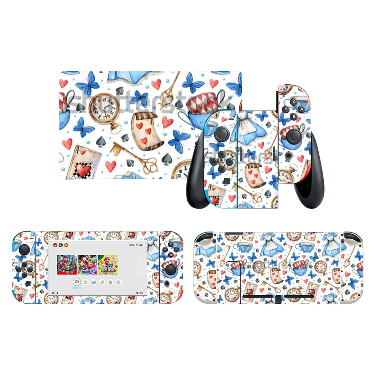 Alice's Adventures in Wonderland Nintendo Switch Skin Stickers, Full ...