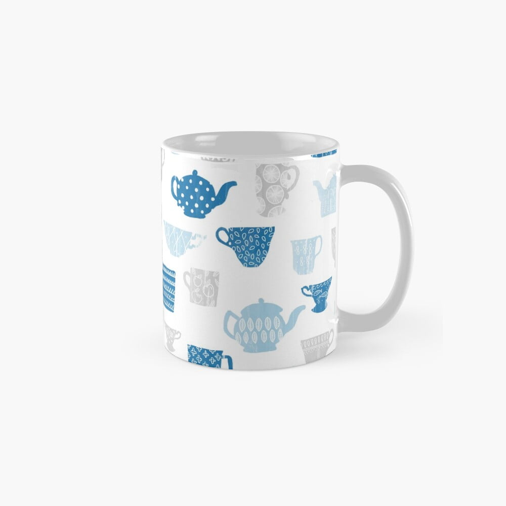 Alice's Teacups Pattern by Laura Tubb Classic Mug - Walmart.com