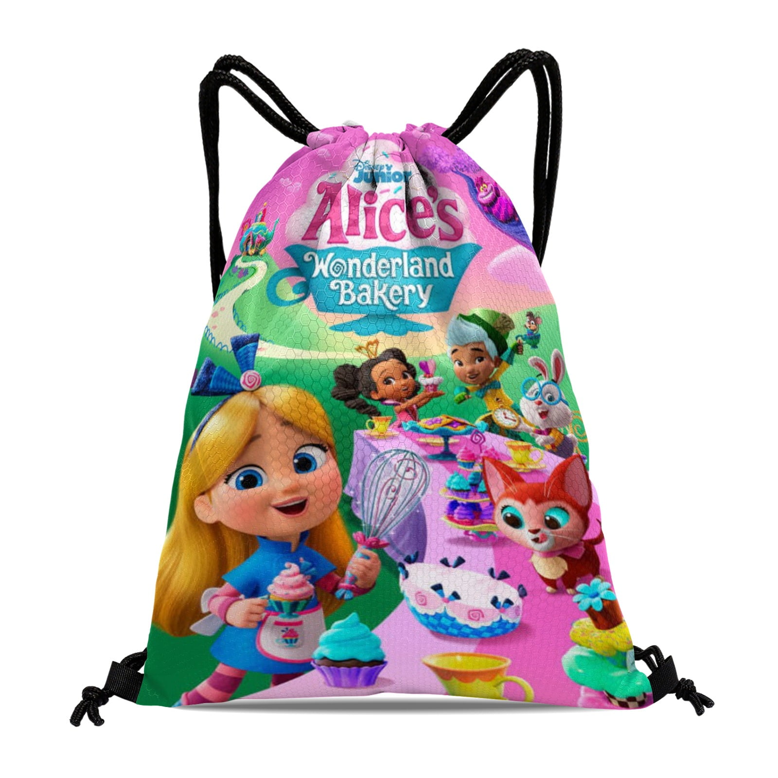 Alice's Wonderland Bakery Drawstring Backpack Bag Party Favors Goodies ...