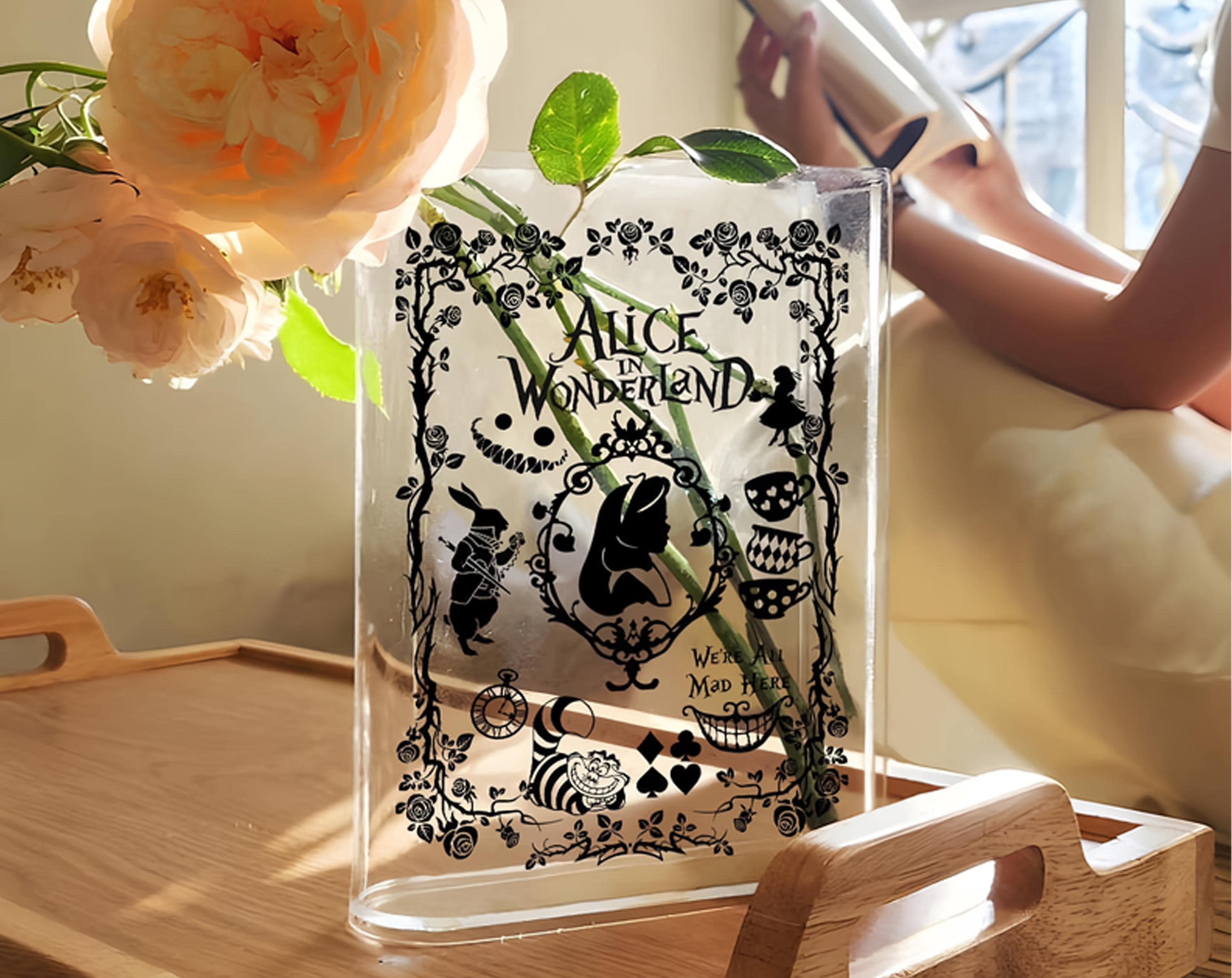Alices Advventures In Wonderlland Acrylic Book Vase, Classic Horror ...