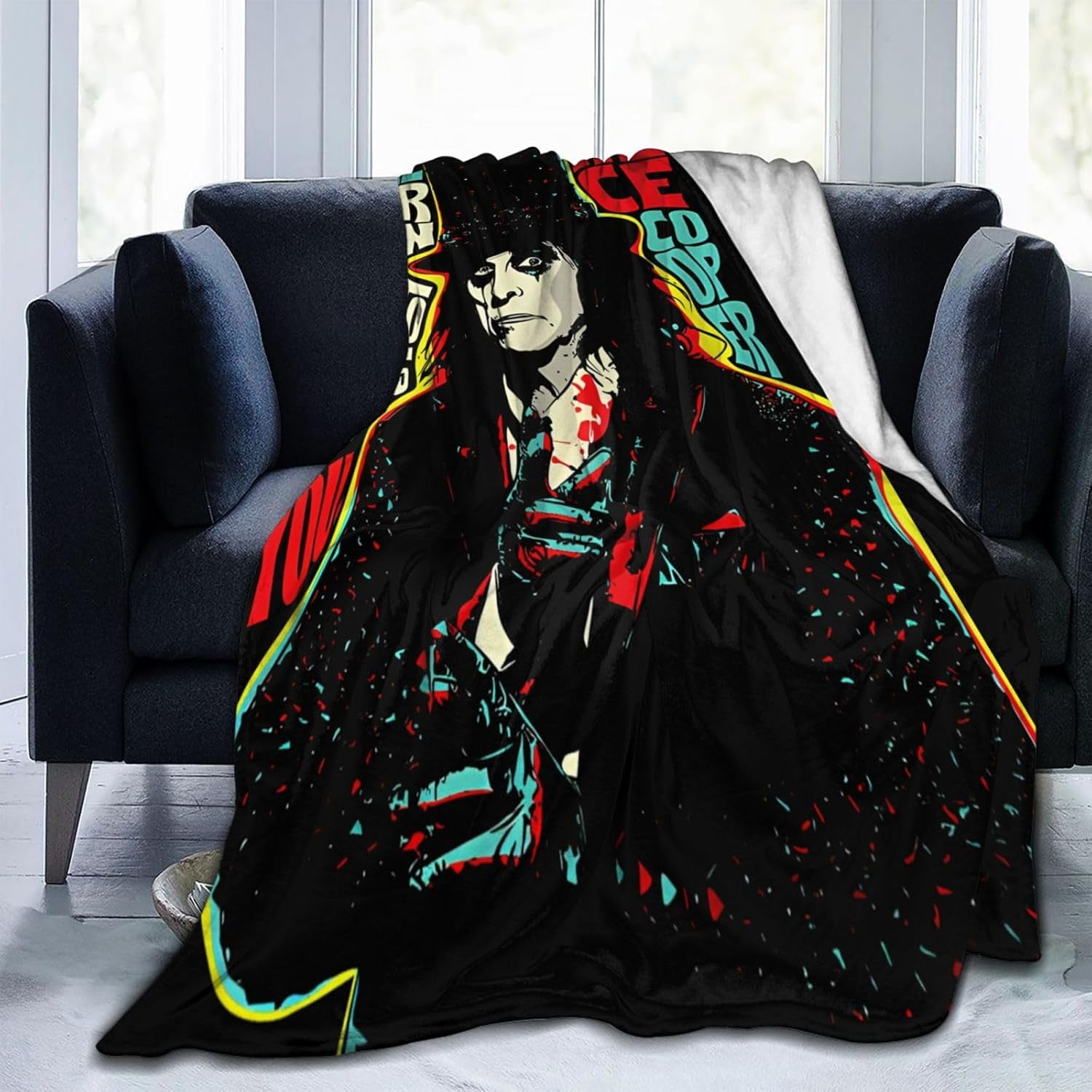 Alices Cooper Blanket Throw Bedding Room Decor Flannel Blankets for Bed ...