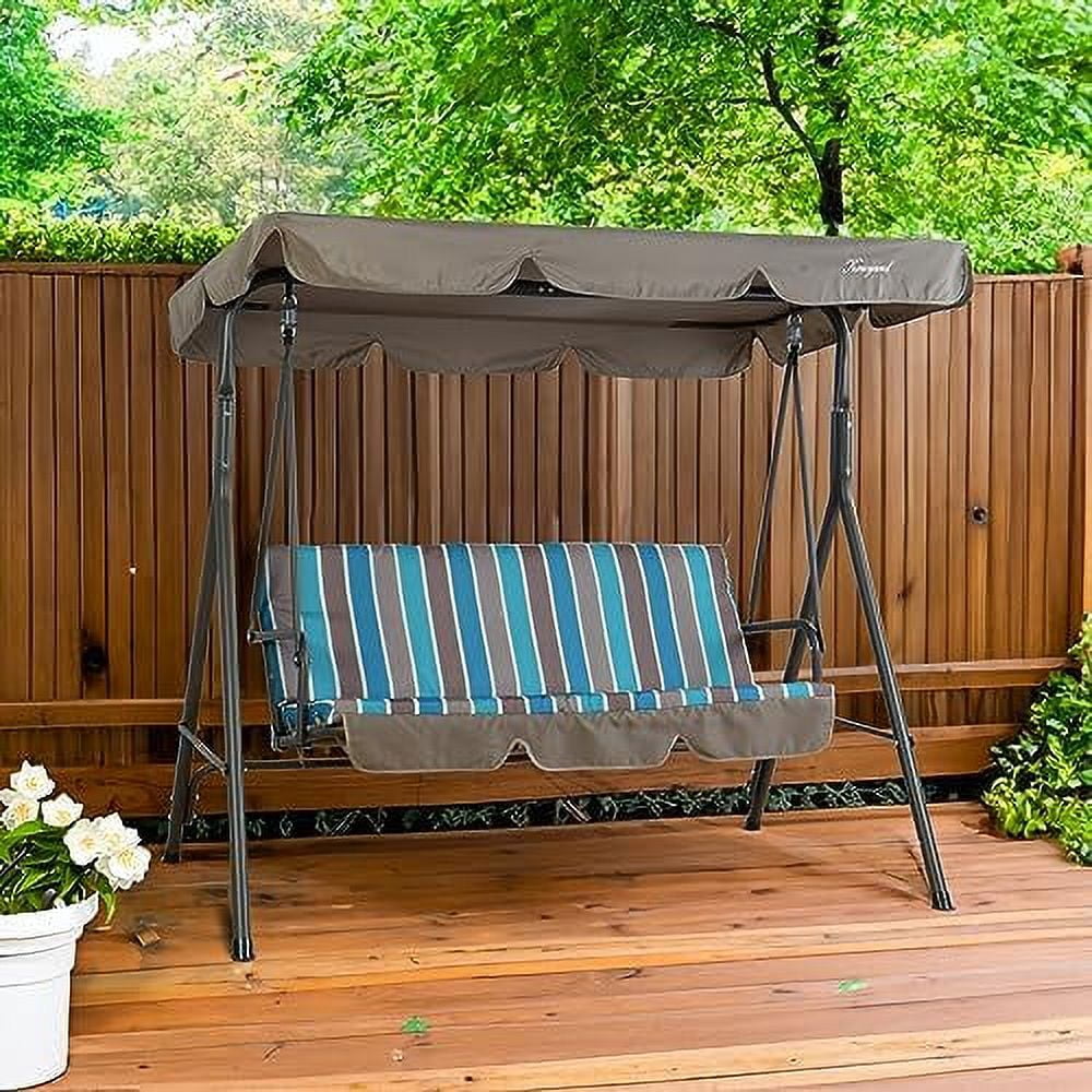 Alicia Patio Swing Chair - Comfortable 3 Cushion Seats with Strong ...