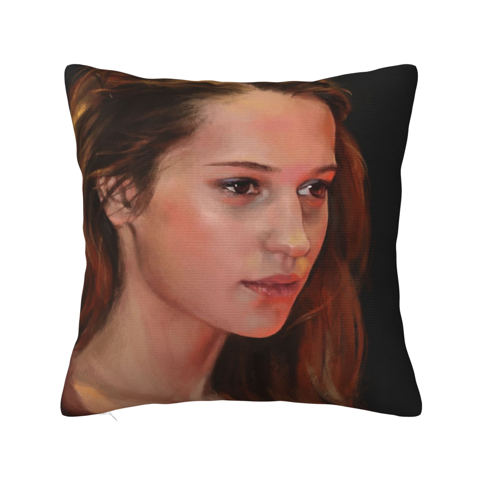 Alicia Vikander Pillowcase Throw Pillow Case Shell for Couch Sofa Home ...