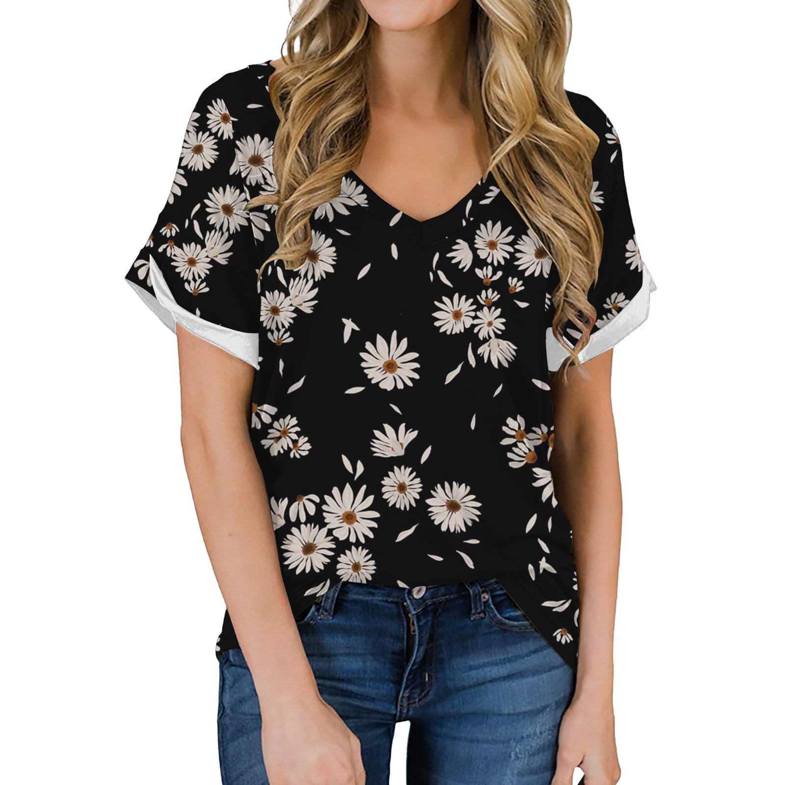 Aliciga Summer Tops for Women 2024 dressy causal T Shirts Short Sleeve ...