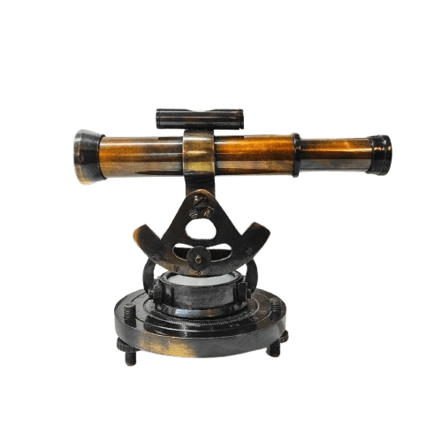 Alidade, Telescope Brass Vintage With Compass Base Marine Collectible ...