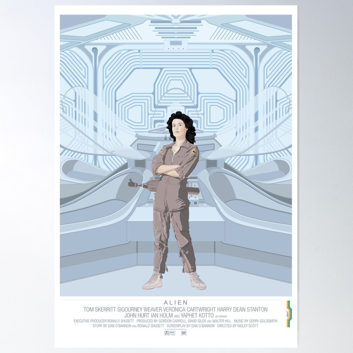Alien (1979) Movie Poster - Feat. Ripley Poster Wall Art, Modern Wall ...