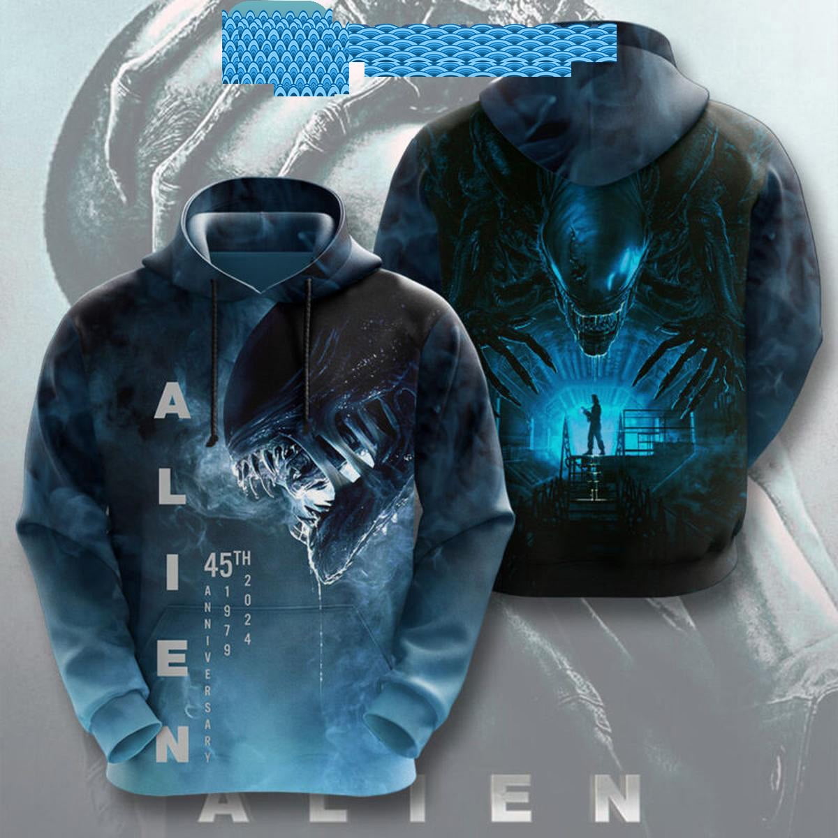 Alien 45th Anniversary From 1979 To 2024 Hoodie T-Shirt - Walmart.com