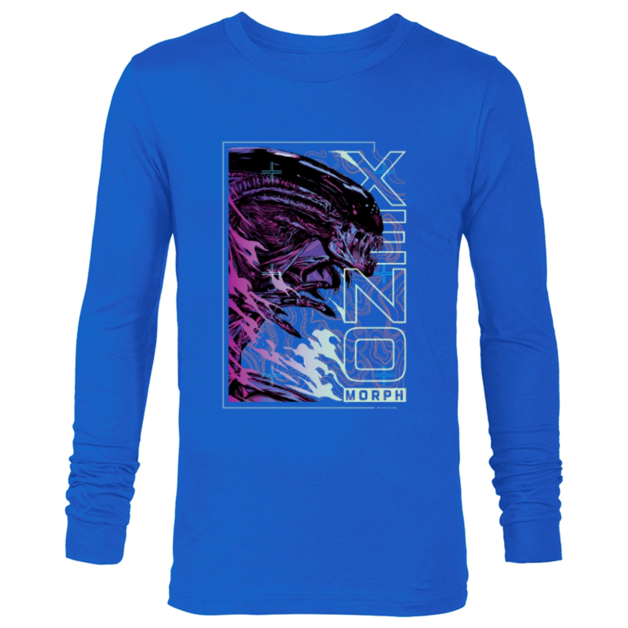 Alien 45th Anniversary Movie LV-426 Topographic Map - Long Sleeve T ...