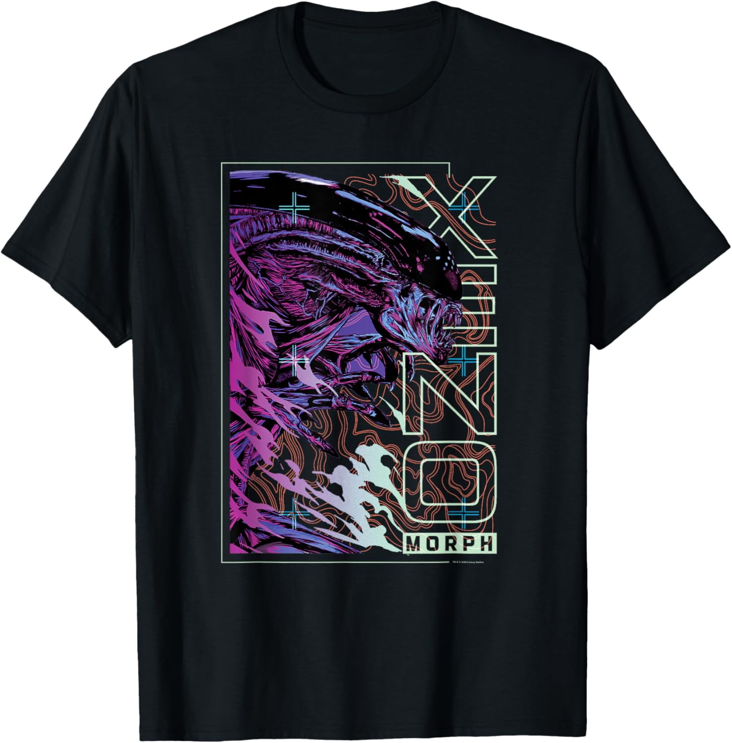 Alien 45th Anniversary Movie LV-426 Topographic Map T-Shirt - Walmart.com