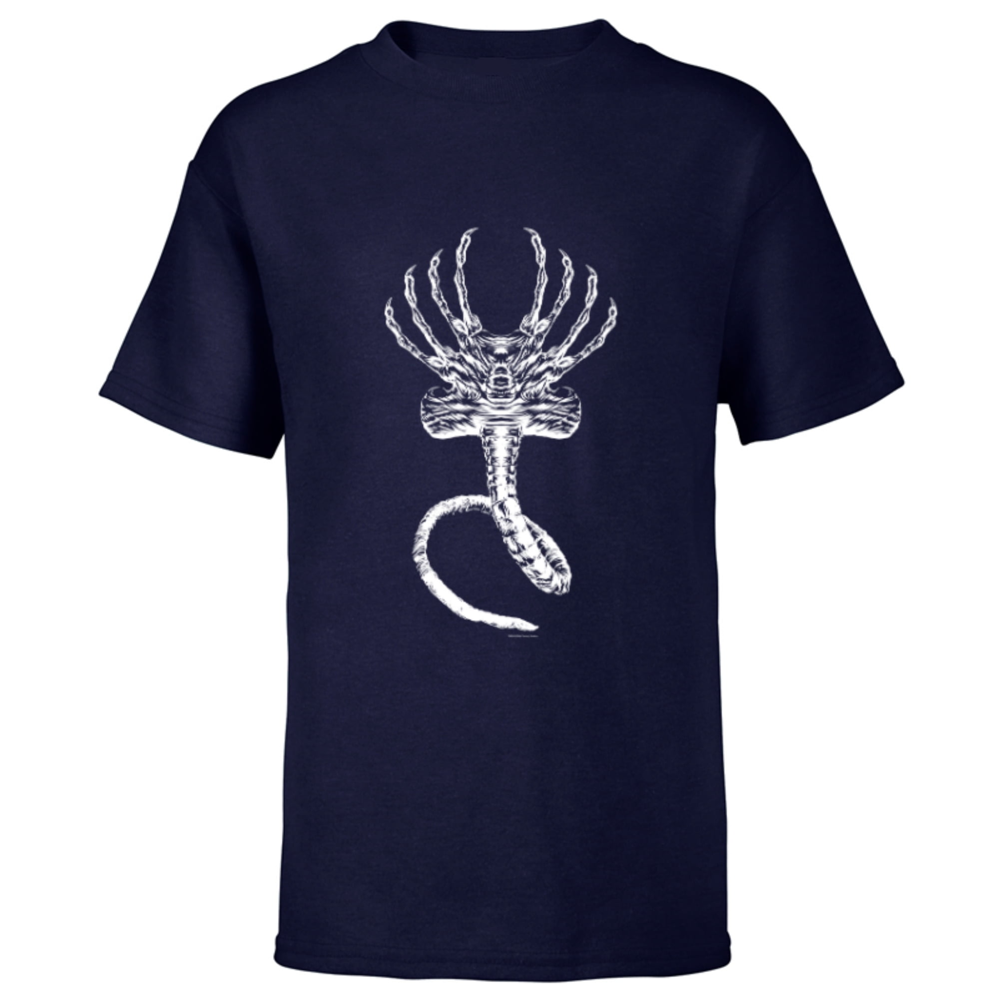 Alien 45th Anniversary Movie Xenomorph Facehugger Art - Short Sleeve T ...