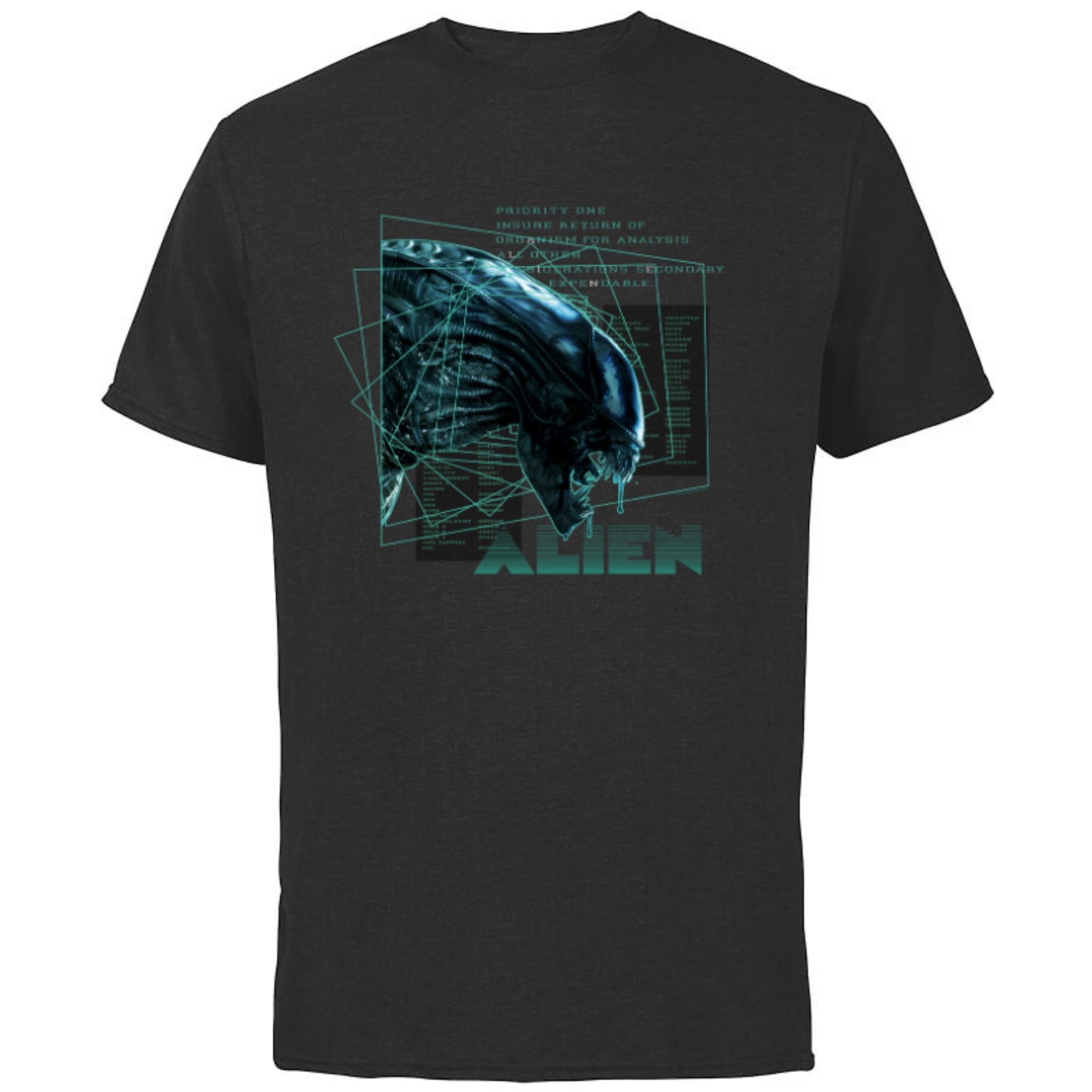 Alien 45th Anniversary Movie Xenomorph Priority One Logo - Short Sleeve ...