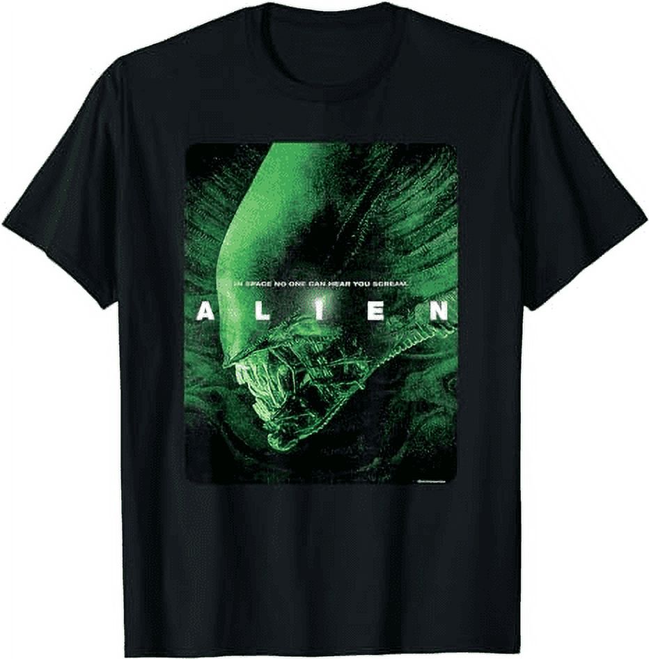 Alien 45th Anniversary Xenomorph 1979 Movie Poster In Space T-Shirt ...