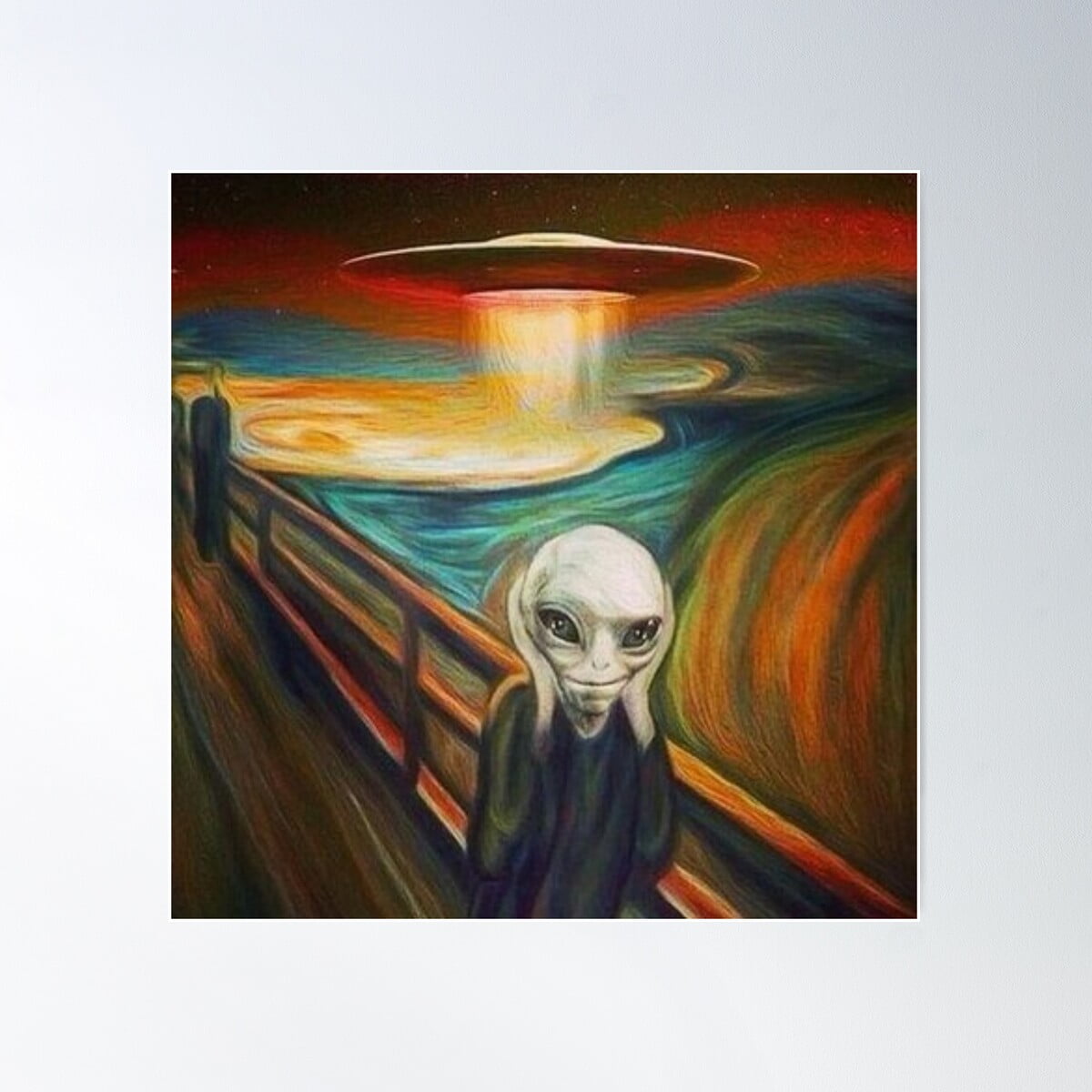 Alien Abduction Artwork Poster Wall Art, Modern Wall Decor For Living ...