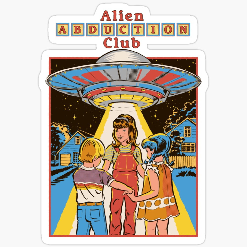 Alien Abduction Club Sticker Phone Decal Water Bottle Stickers Car ...