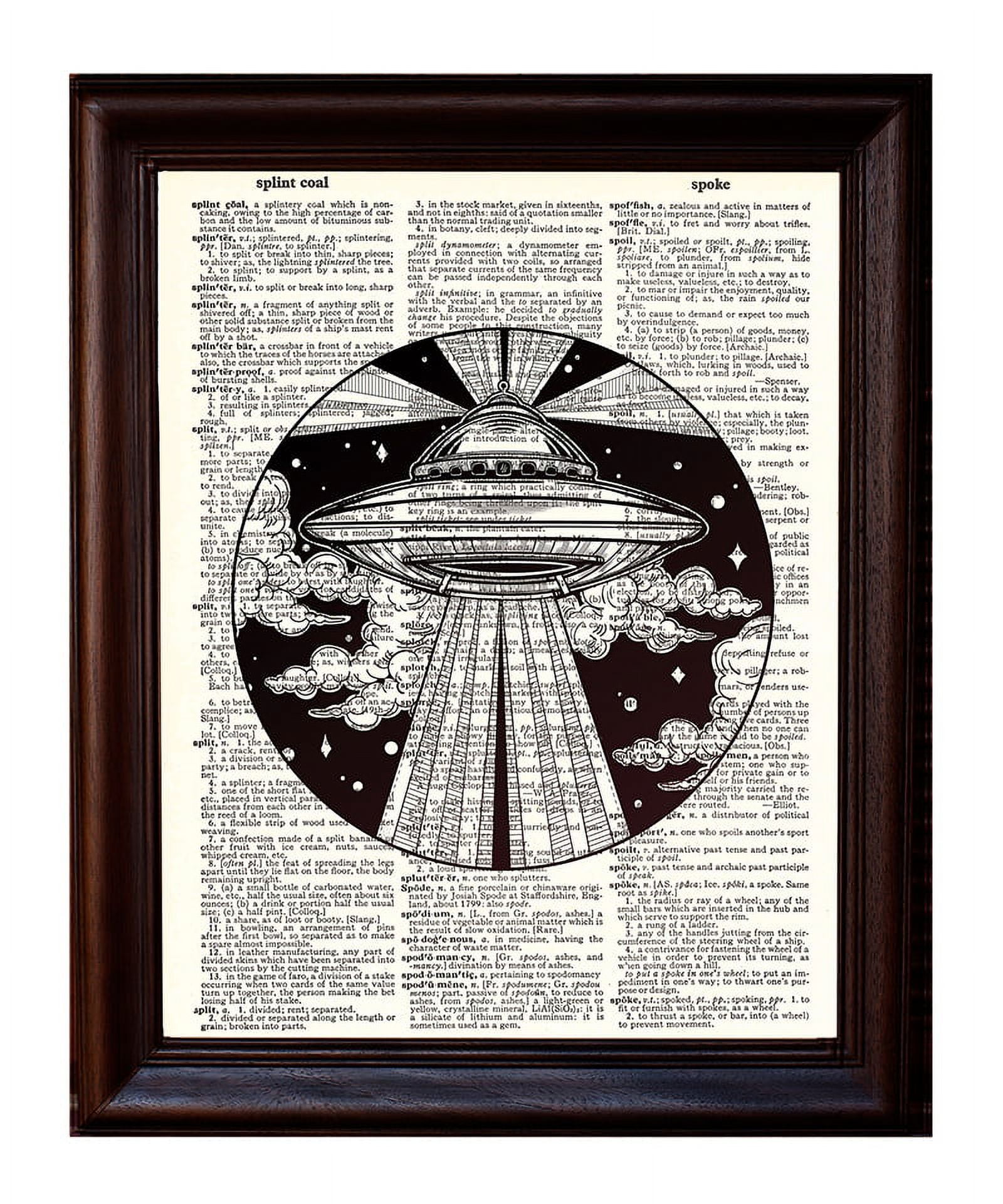 Alien Abduction - Dictionary Art Print Printed On Authentic Vintage ...