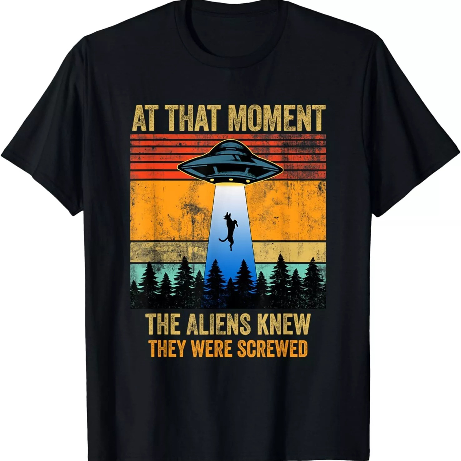 Alien Abduction Malinois Dutch Shepherd UFO UAP Dog Gift Unisex T-Shirt ...