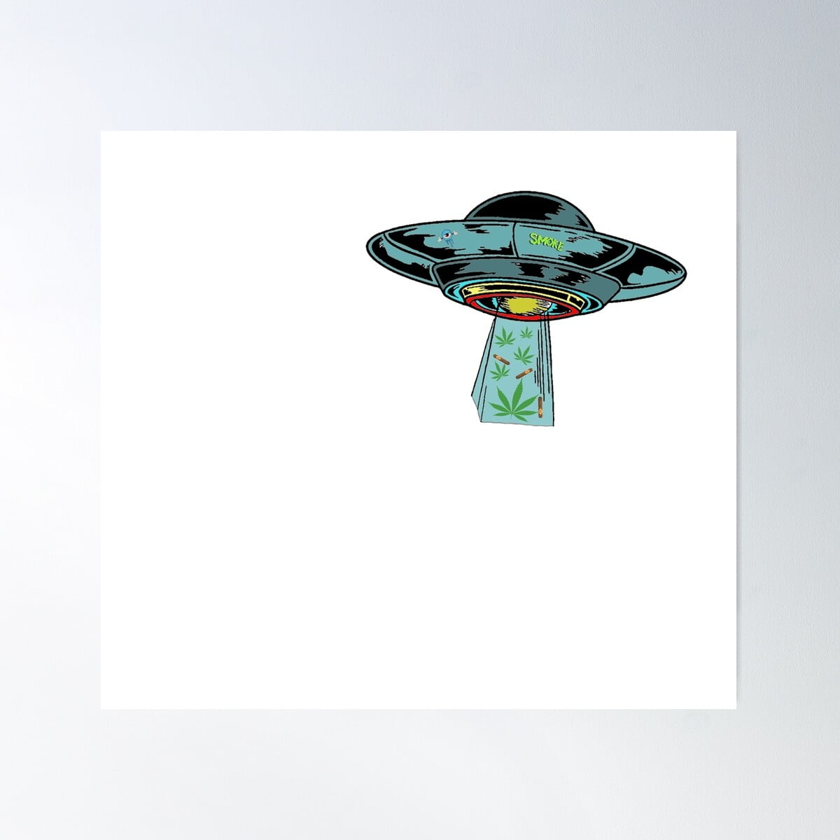 Alien Abduction Poster Wall Art, Modern Wall Decor For Living Room ...