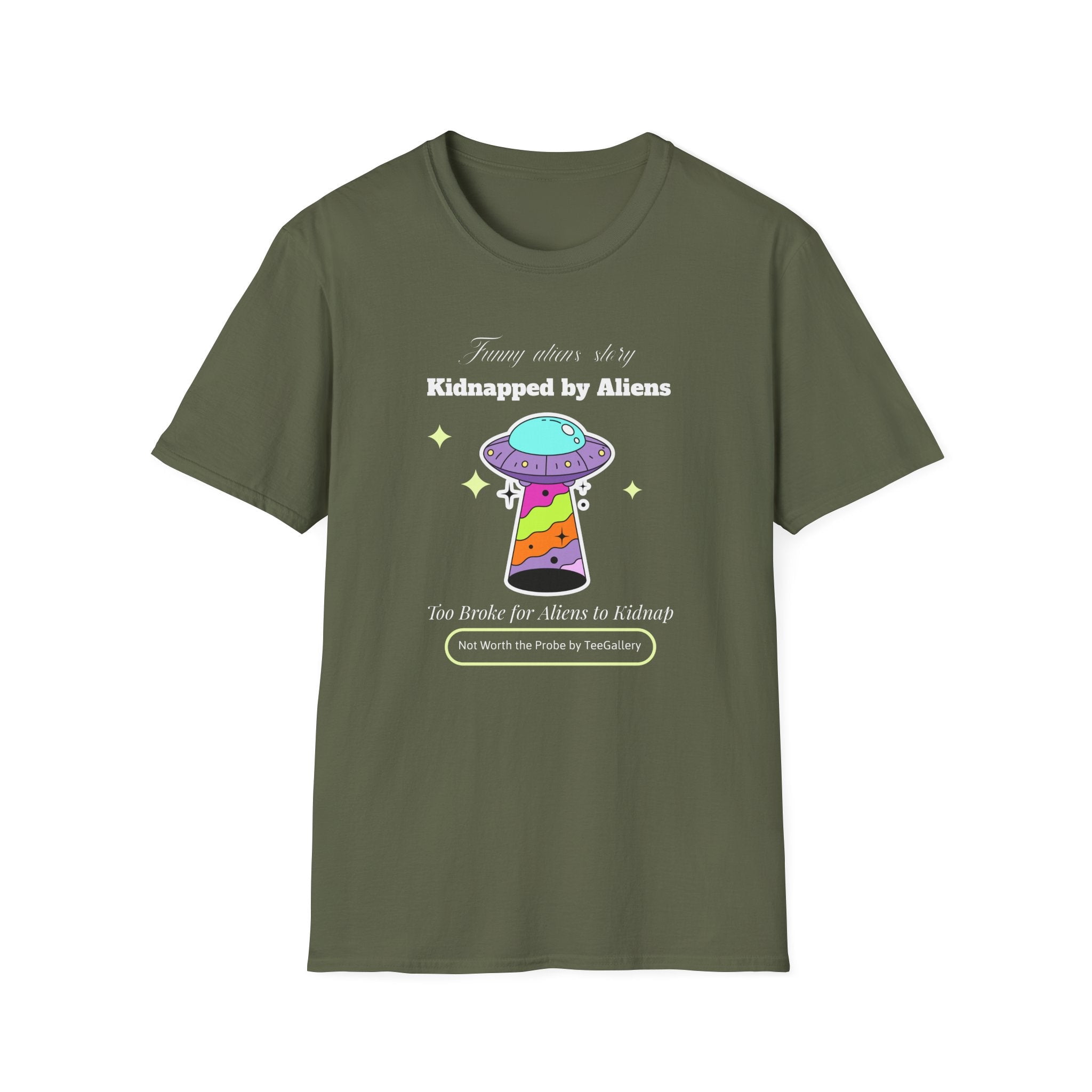 Alien Abduction TShirt Unisex Cotton Kidnapped by Aliens Cute UFO ...