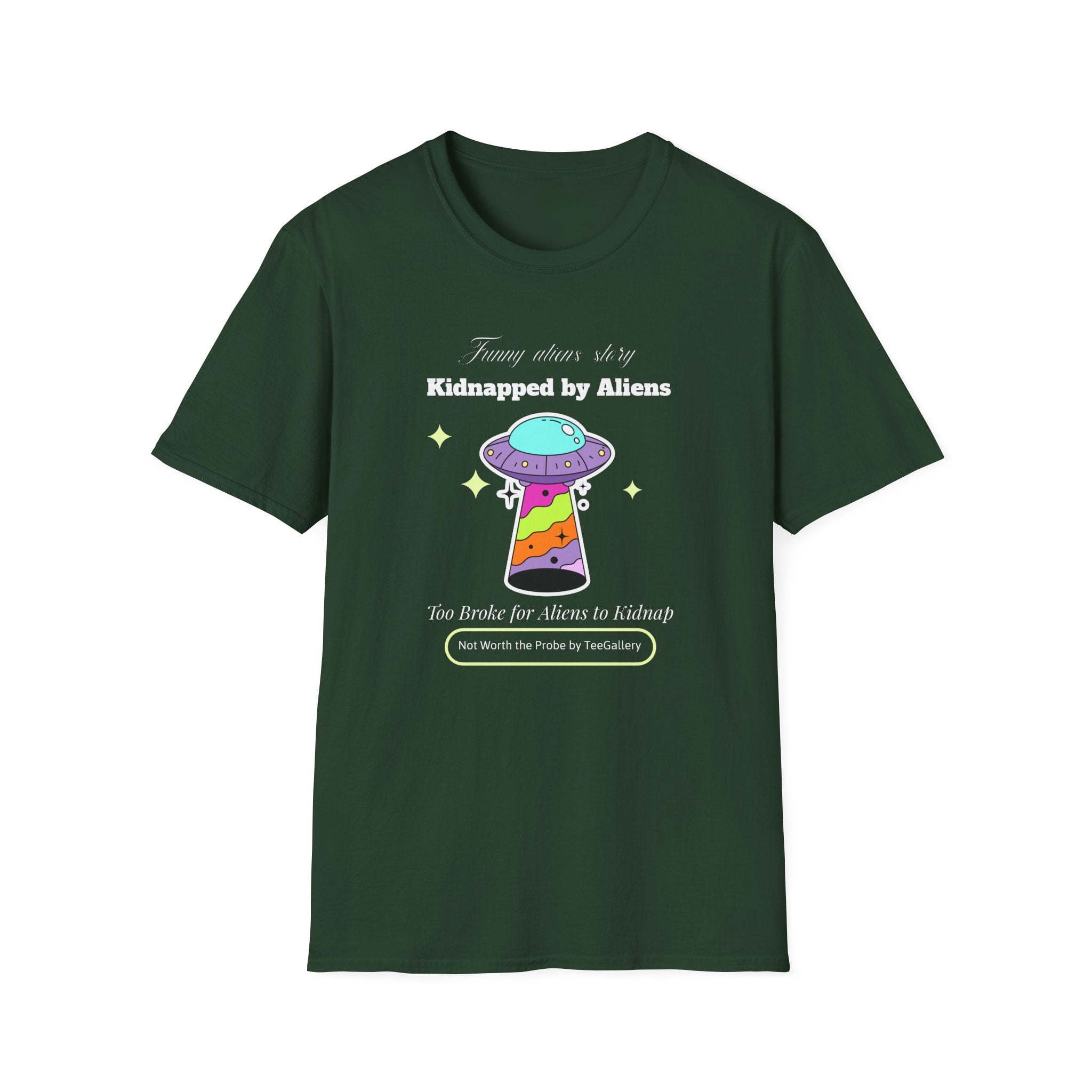 Alien Abduction TShirt Unisex Cotton Kidnapped by Aliens Cute UFO ...