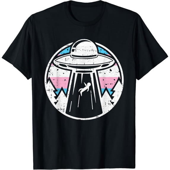 Alien Abduction Transgender Pride LGBT-Q Gaylien Trans UFO T-Shirt ...