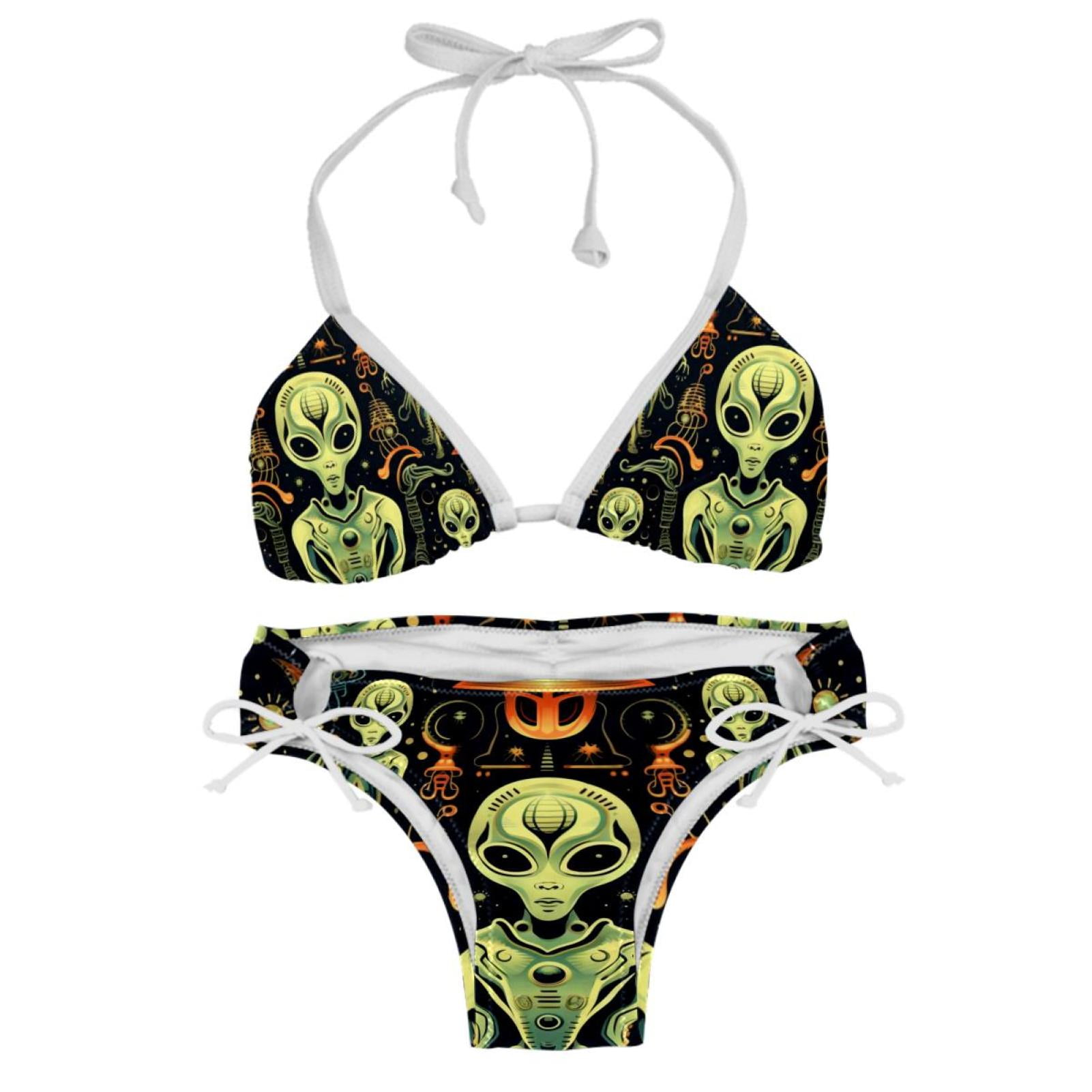 Alien Adjustable Strap Bikini Set with Detachable Sponge, Two-Pack - Ideal for All Swim Suit ...