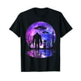 Alien And Bigfoot Full Moon Sasquatch UFO T-Shirt - Walmart.com