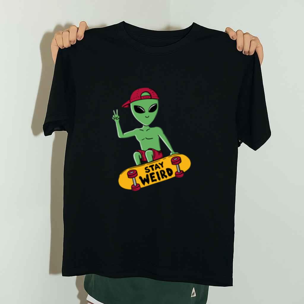 Alien And Skate Funny UFO Skateboard Extraterrestrial Unisex T-Shirt up ...