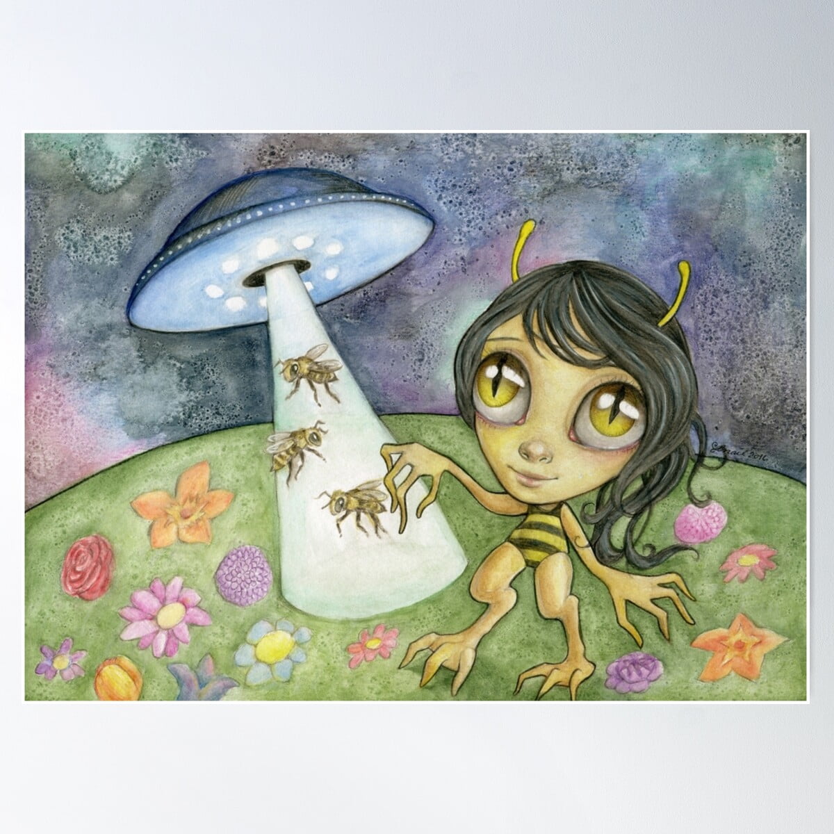 Alien Apocalypse Poster Wall Art, Modern Wall Decor For Living Room ...