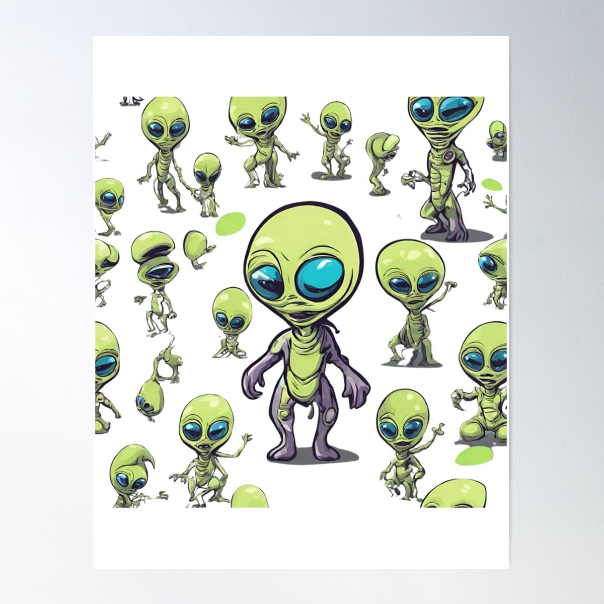 Alien Assembly Poster Wall Art, Modern Wall Decor For Living Room ...