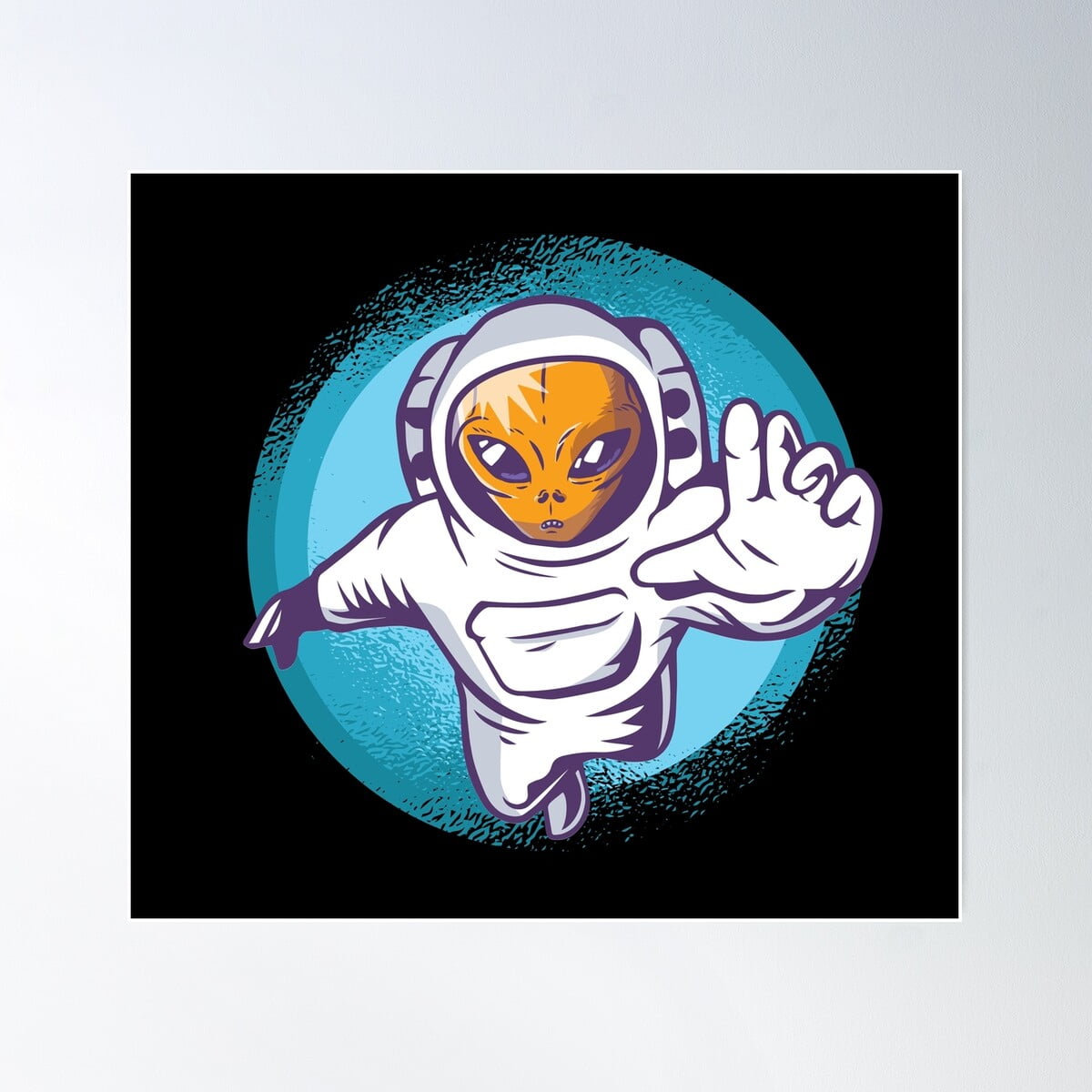 Alien Astronaut Design Poster Wall Art, Modern Wall Decor For Living ...