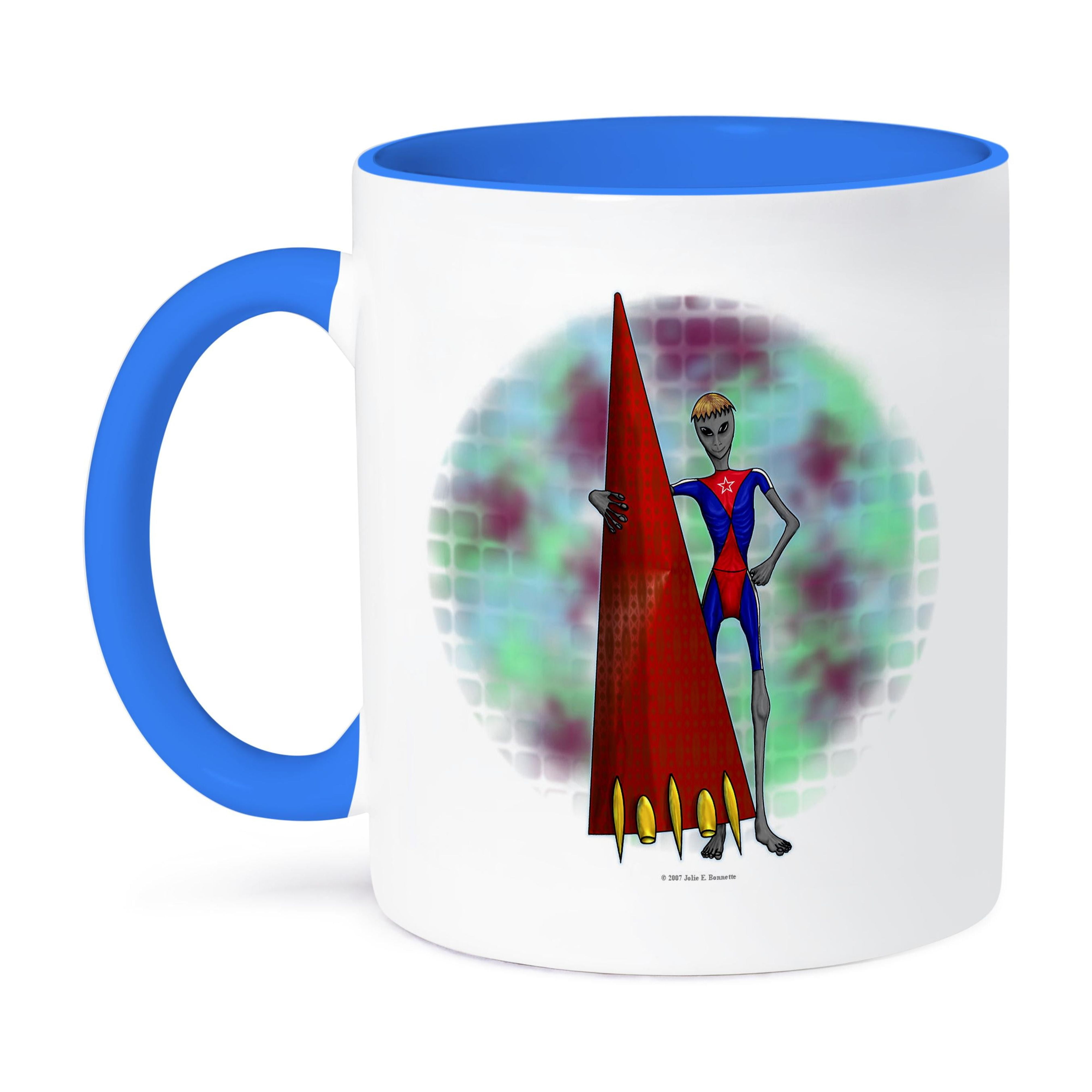 3dRose, Alien-Ation Surfer Grey Alien Boy Cartoon Art Light, 15oz Two ...