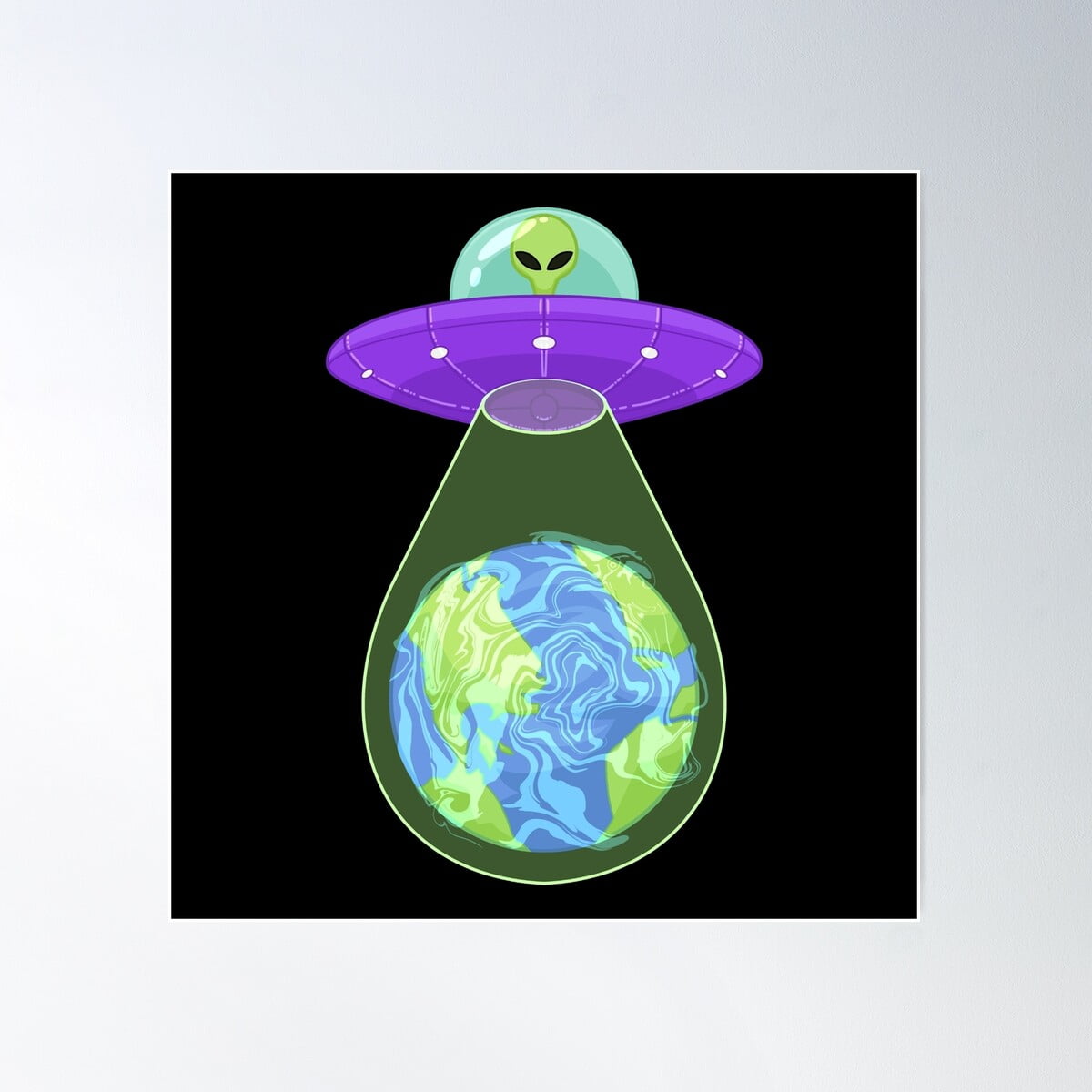 Alien Attack! Poster Wall Art, Modern Wall Decor For Living Room ...