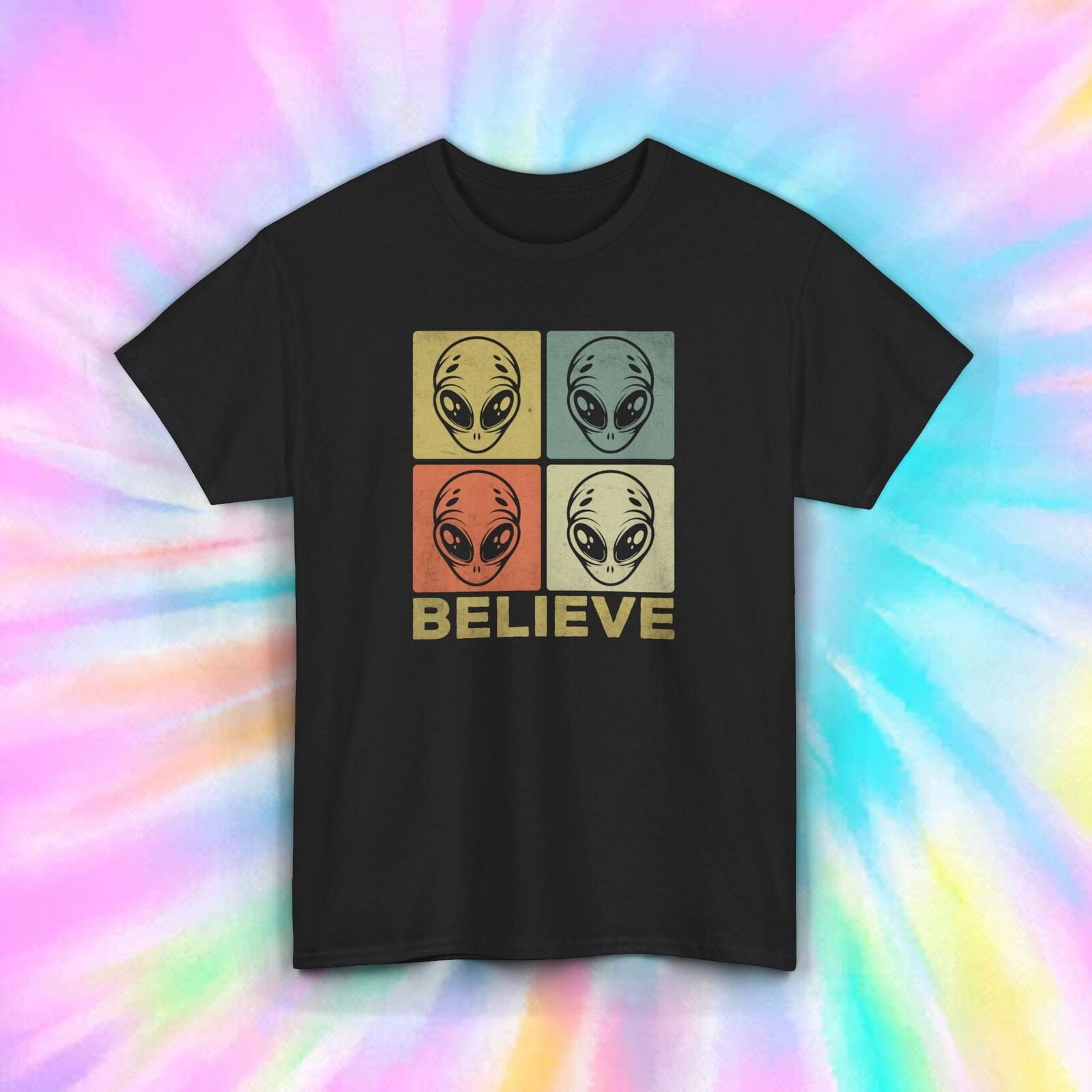 Alien Believe Shirt | Retro Sci-Fi UFO Graphic Shirt | Space Enthusiast ...