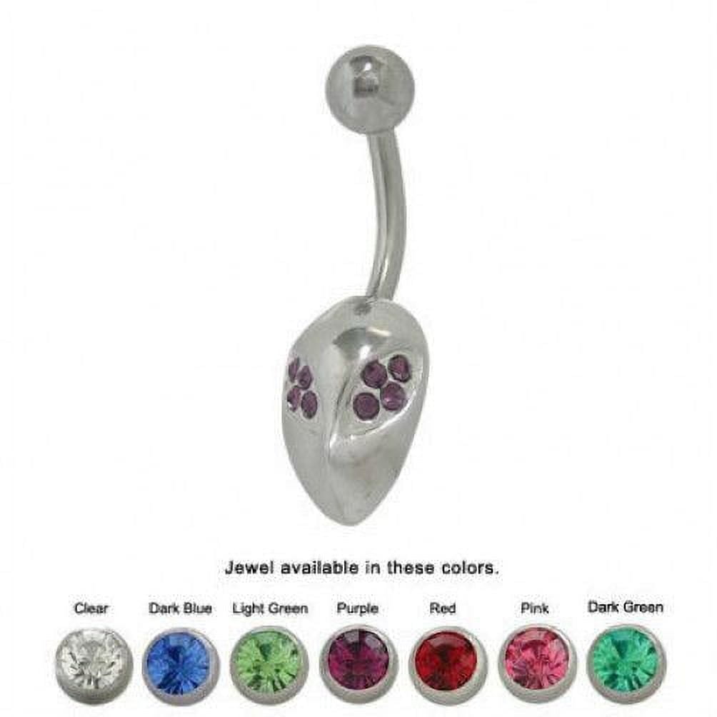 Alien Belly Button Ring with Cz Jewels - Walmart.com