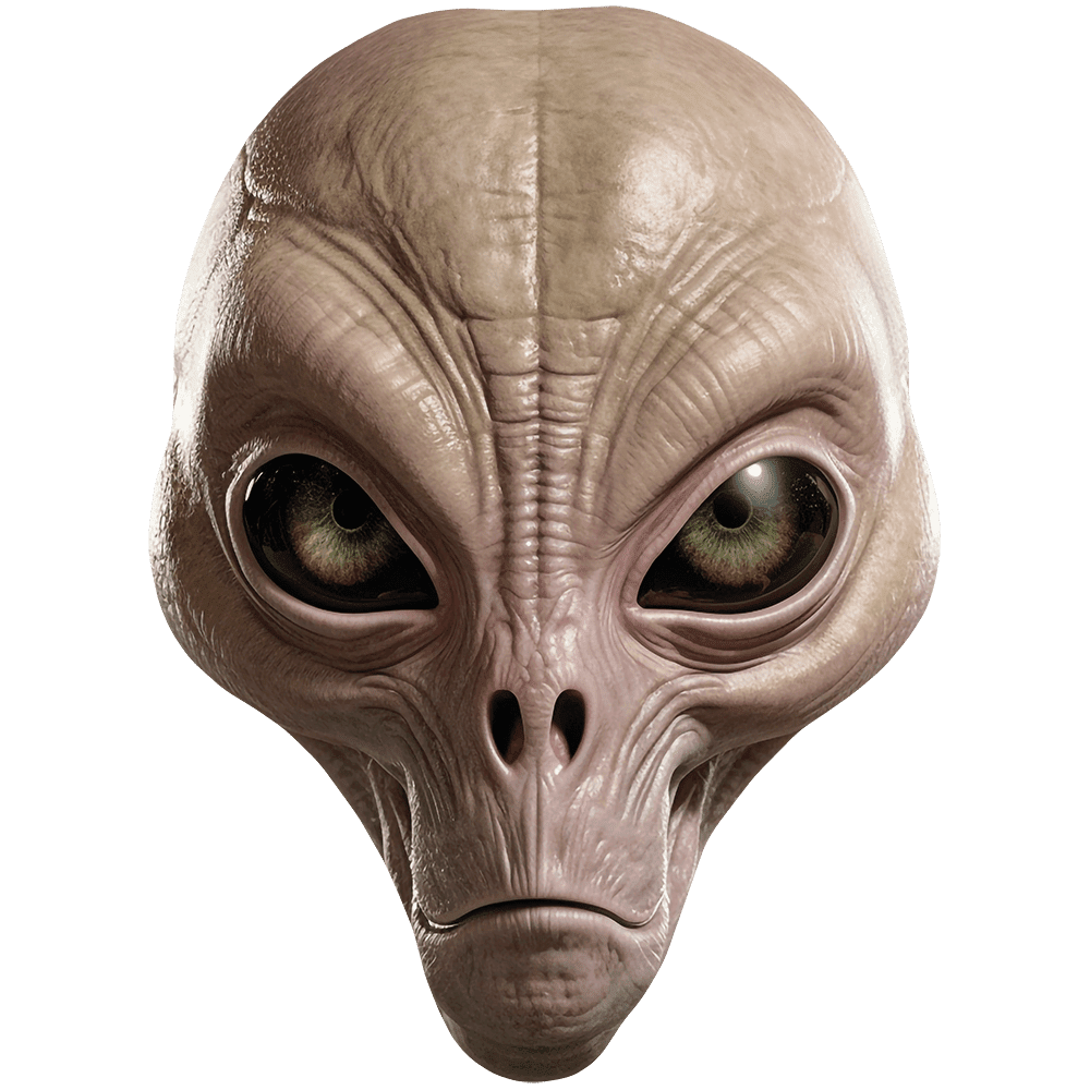 Alien (Big Eyes) Celebrity Mask, Flat Card Face, Fancy Dress Mask ...