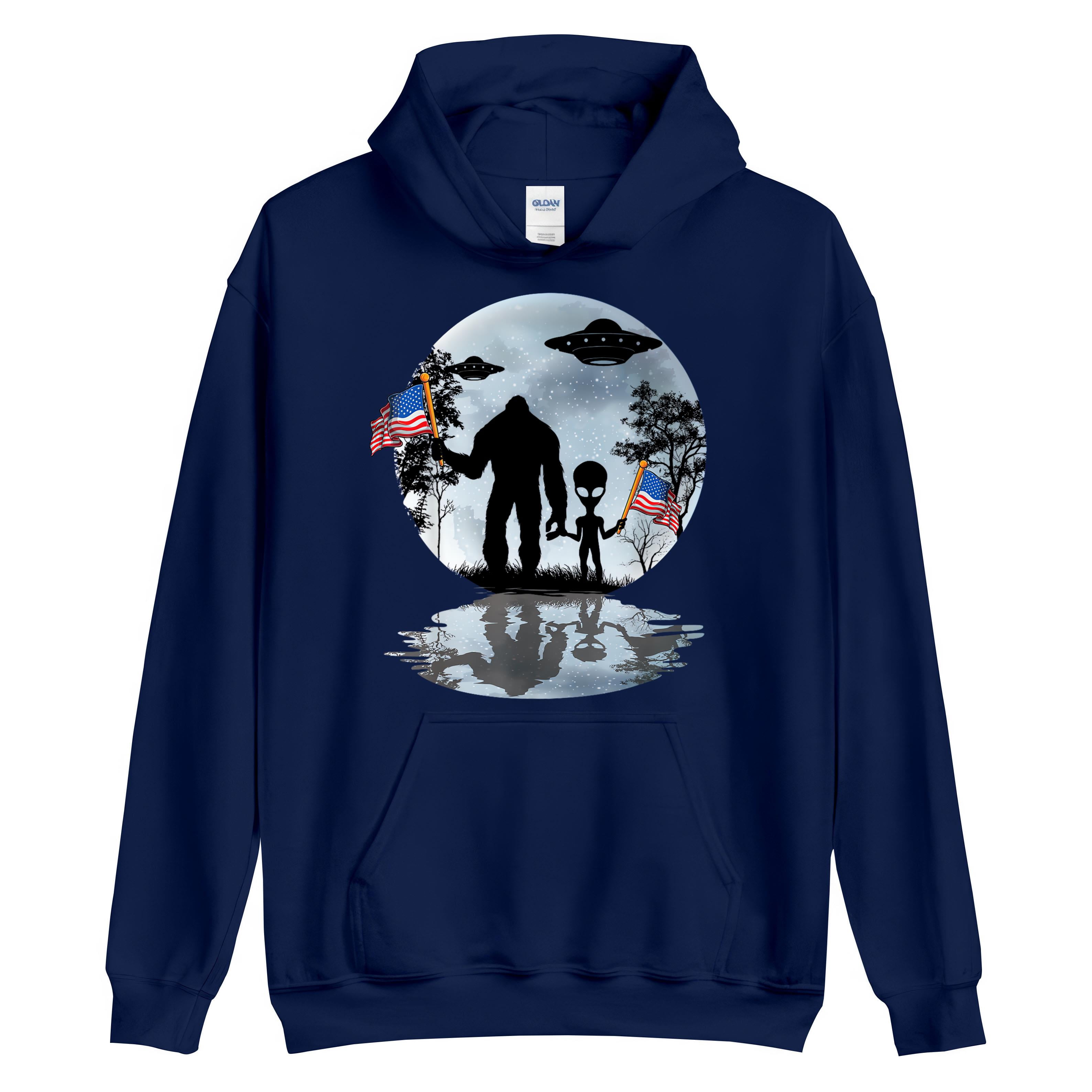 Alien Bigfoot Sasquatch UFO Extraterrestrial Shirt Gift, Size S-3XL ...