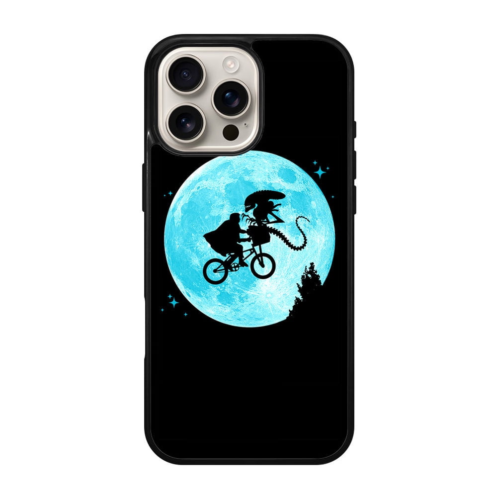 Alien Bike to the Moon Phone case, Phone Case For iPhone 16 15 14 13 12 ...