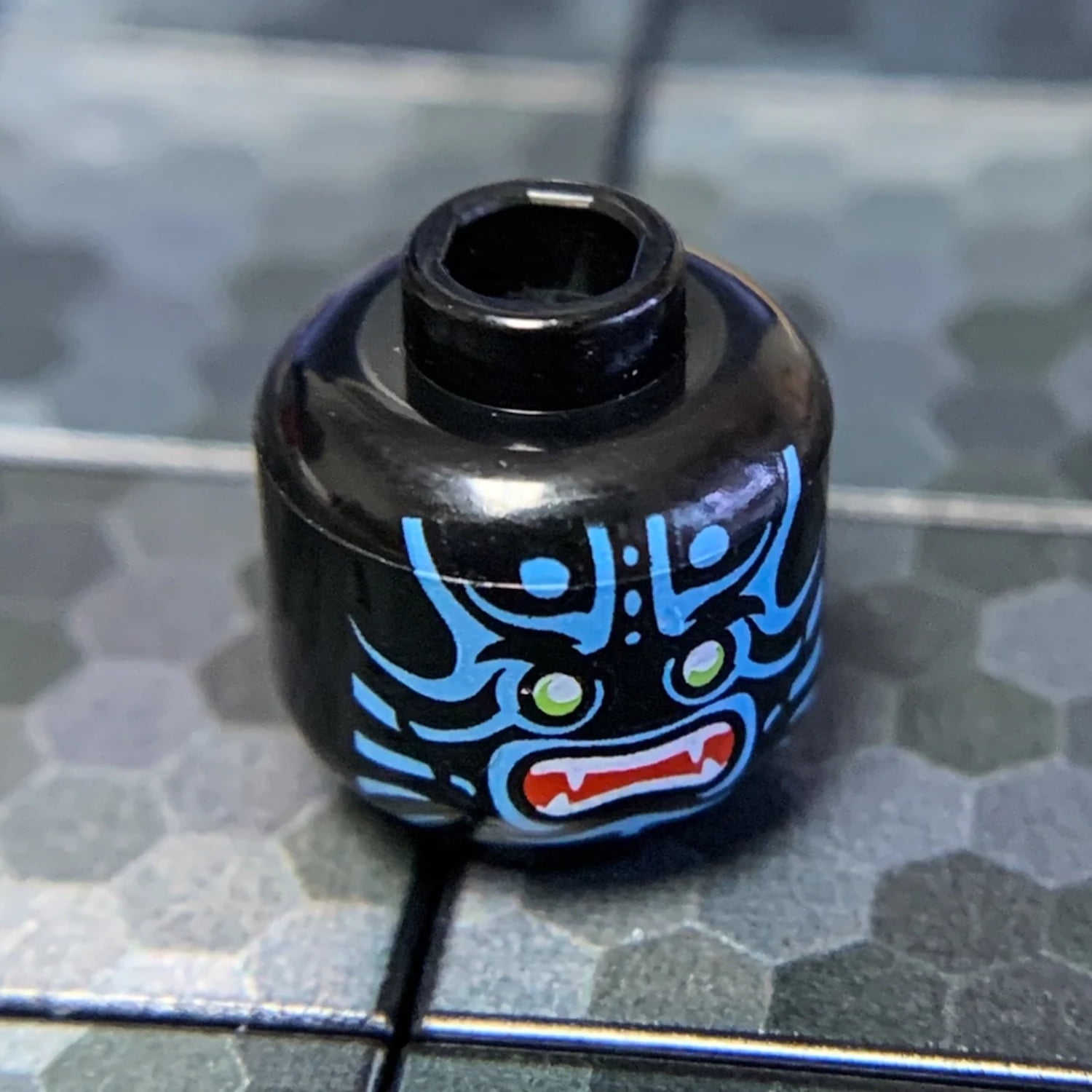 Alien (Blue Stripes, Fangs) - Official LEGO® Minifigure Head - Walmart.com