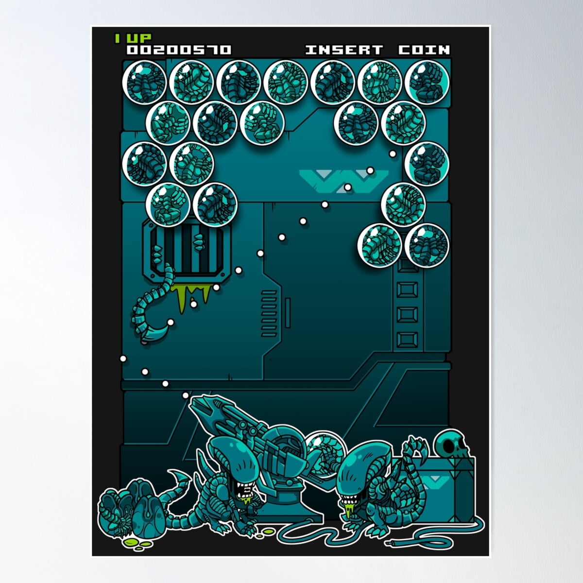 Alien Bobble - Bust A Move - Puzzle Bobble - Aliens Movie Nostromo ...