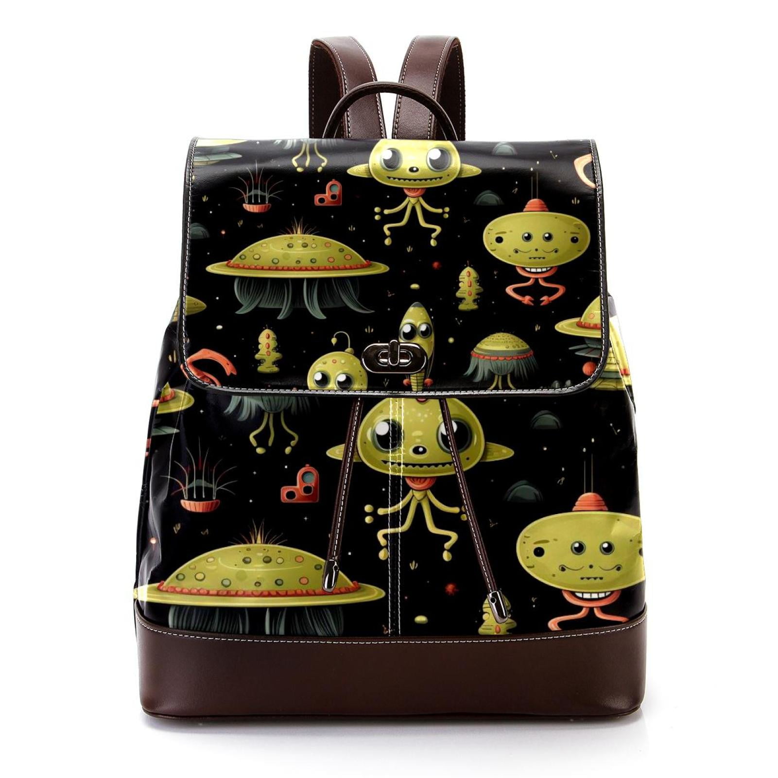 Alien Boys Backpack with PU Leather, Adjustable Shoulder Strap, Large ...